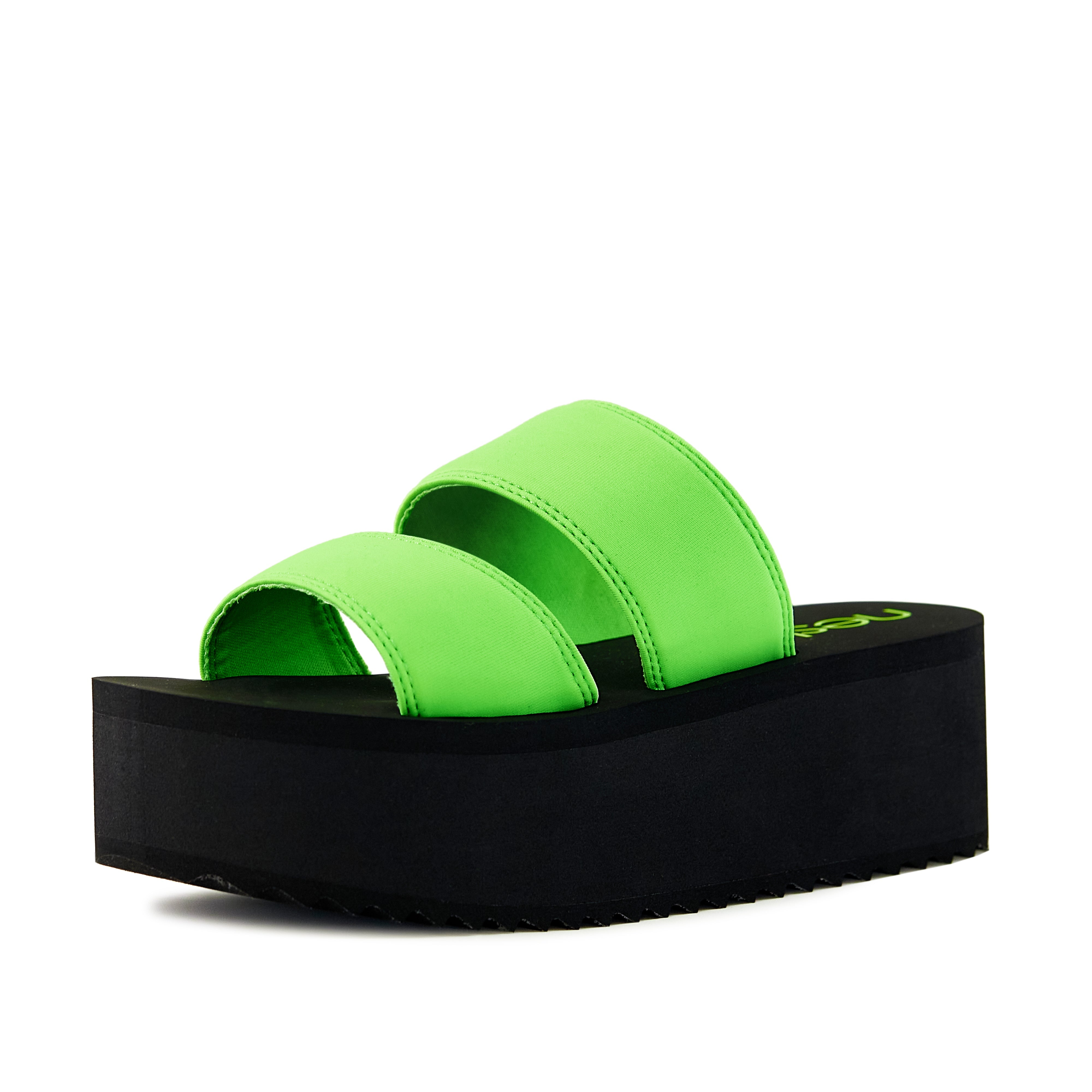 Women's Platform Sandal 2 Band Neon Green by Nest Shoes – The Olde Soul